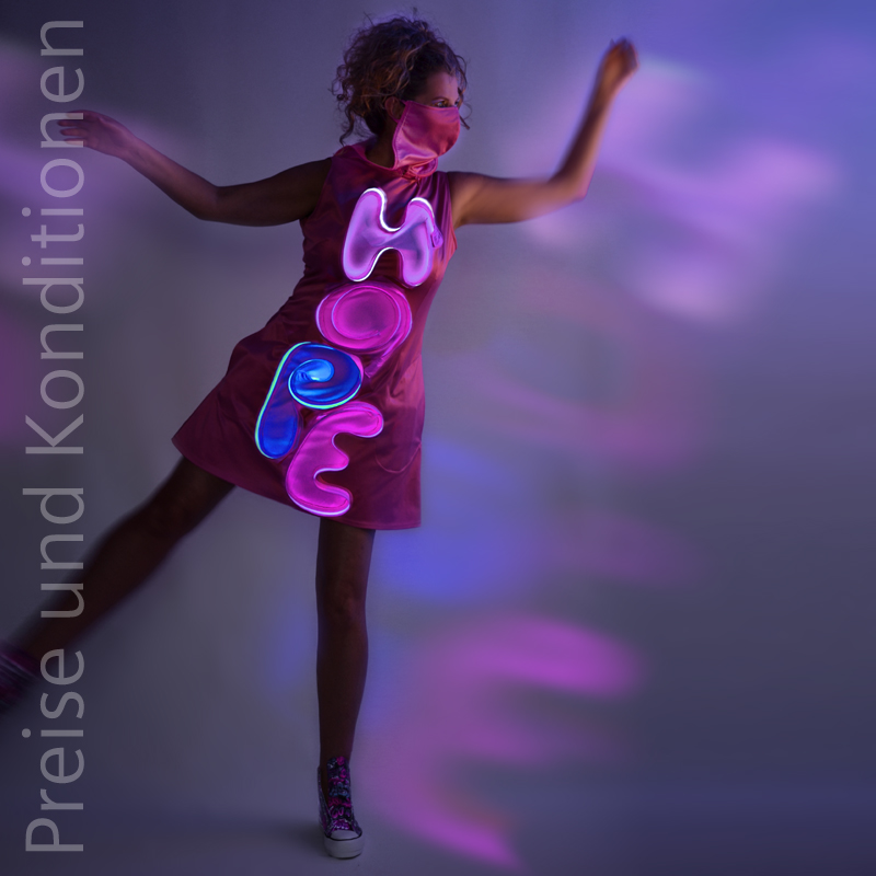 LED Fashion, Leuchtkostüme, Leuchtende Outfits, LED-Bekleidung, LED ...