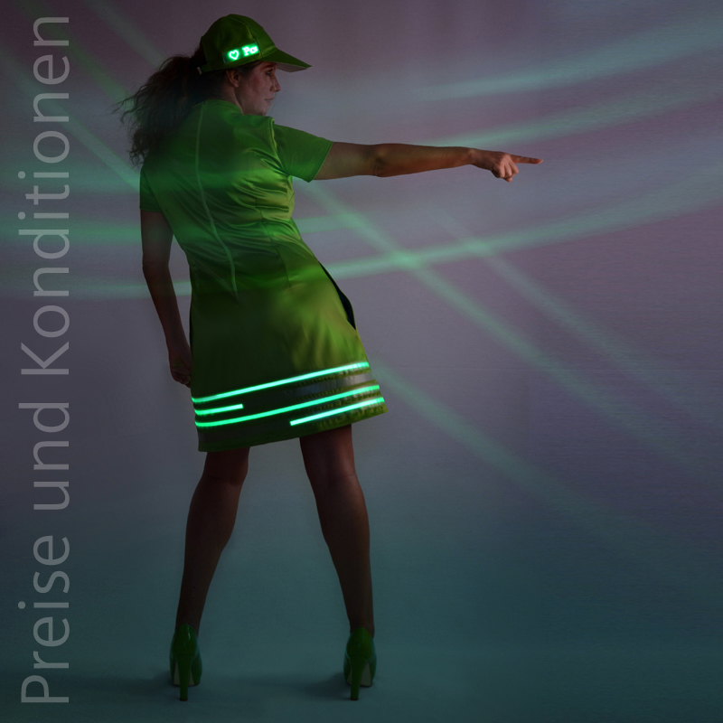 LED Fashion, Leuchtkostüme, Leuchtende Outfits, LED-Bekleidung, LED ...