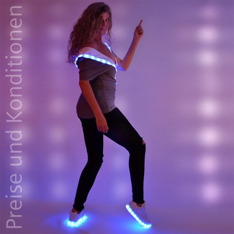 LED Fashion, Leuchtkostüme, Leuchtende Outfits, LED-Bekleidung, LED ...